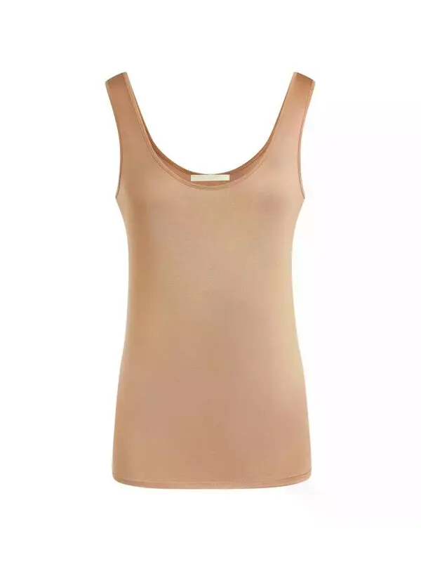 12 STOREEZ Cassiopeia Silk Jersey Top - Neutrals