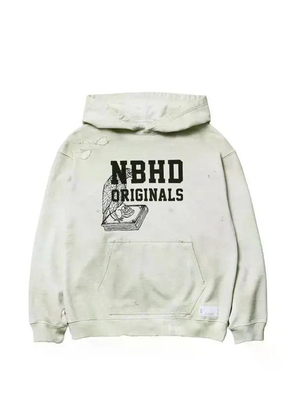 NEIGHBORHOOD Distressed Graphic-print Hoodie