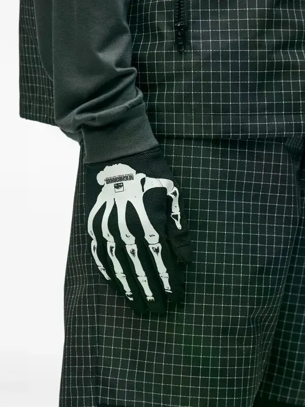 NEIGHBORHOOD Skeleton Print Gloves