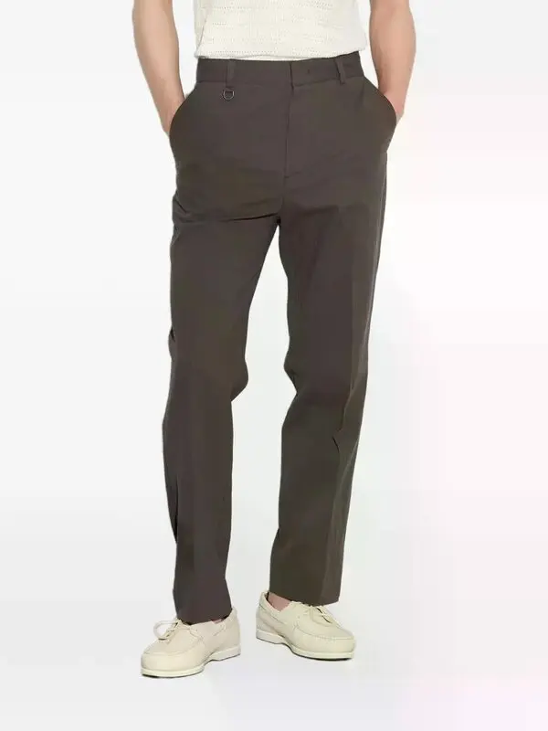 PAOLO PECORA Pleated Loose-fit Chino Trousers
