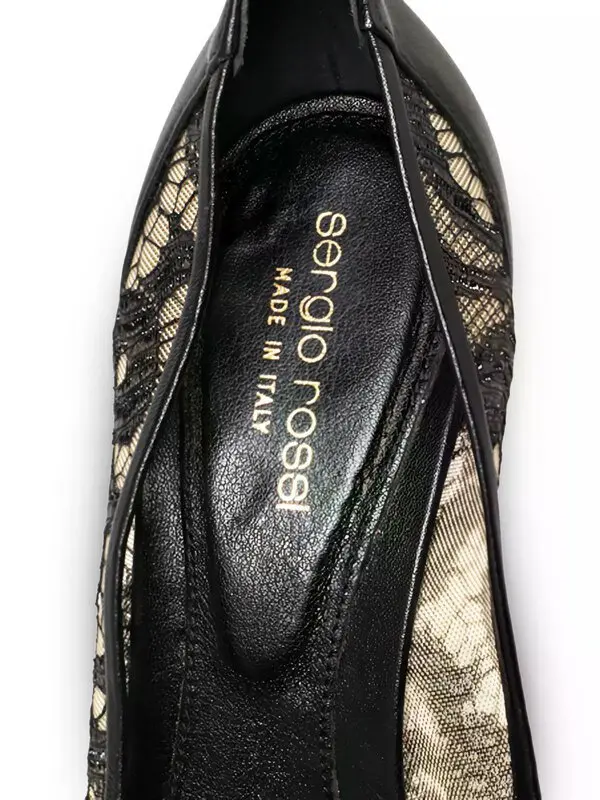 SERGIO ROSSI 105mm Laced Heeled Pumps