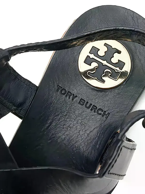 Tory Burch 125mm Leather Wedge Sandals