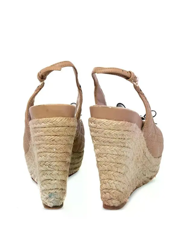 Dior 115mm Braided Wedge Heeled Sandals