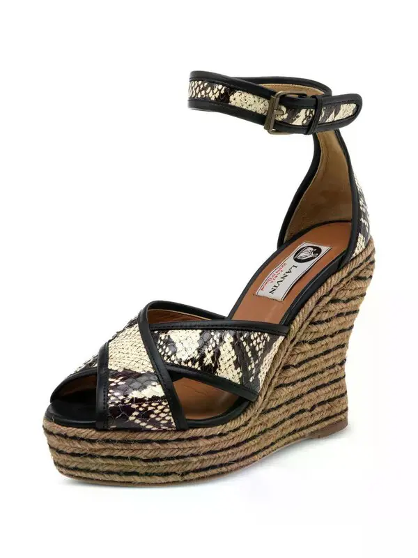 LANVIN 115mm Leather Heeled Sandals