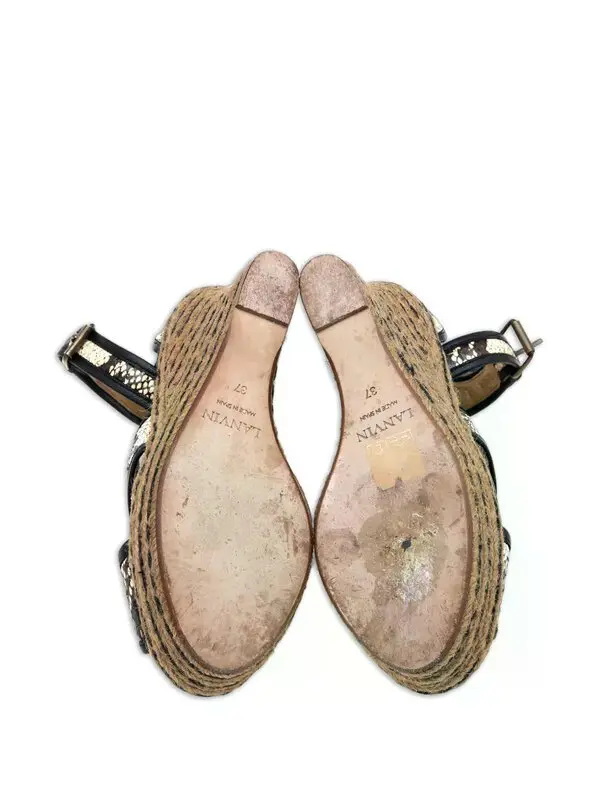 LANVIN 115mm Leather Heeled Sandals