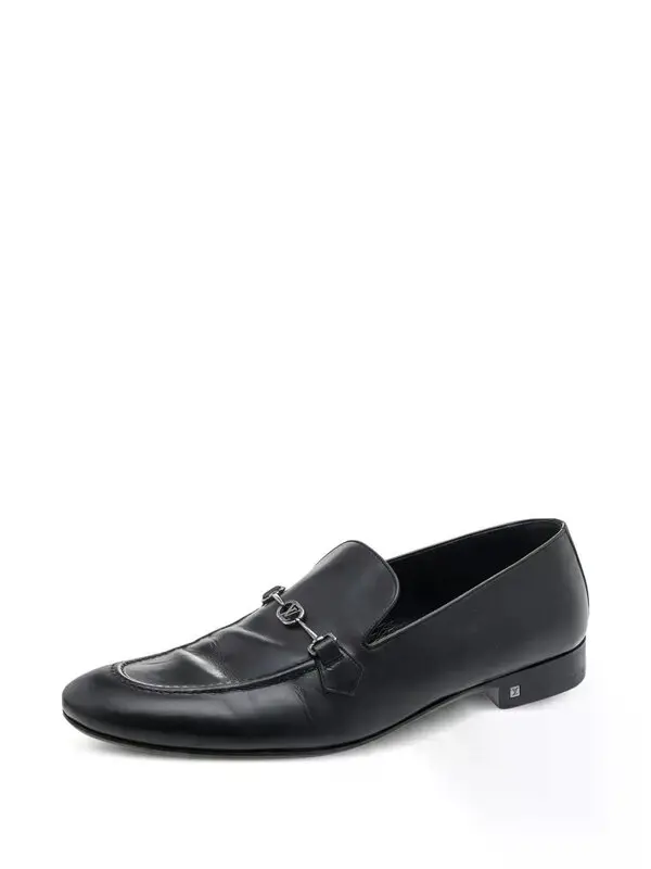 LOUIS VUITTON Leather Loafers With Silver-tone Hardware