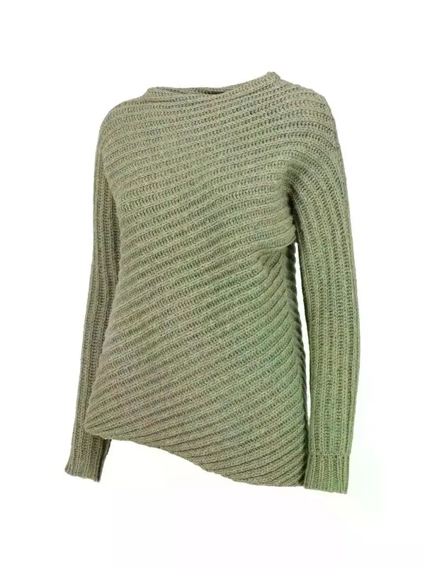 MAISON MARGIELA Ribbed Knit Asymmetric Sweater