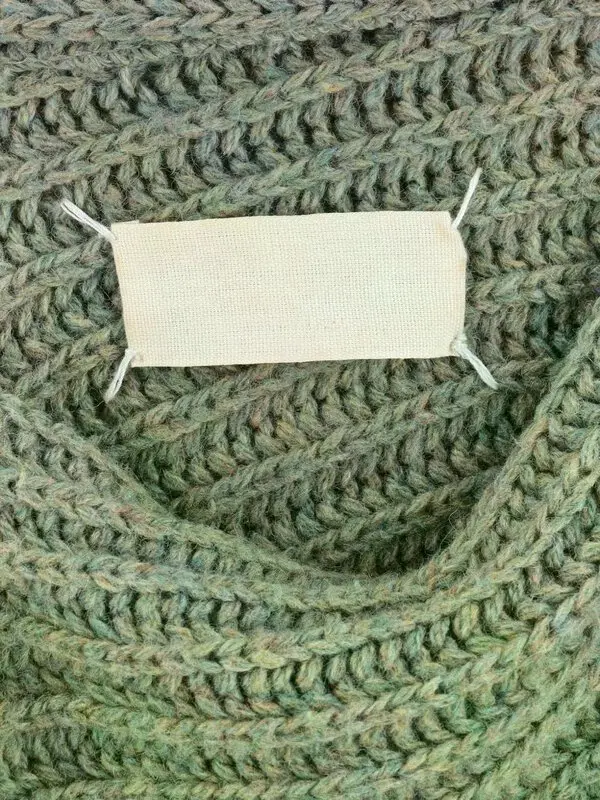 MAISON MARGIELA Ribbed Knit Asymmetric Sweater