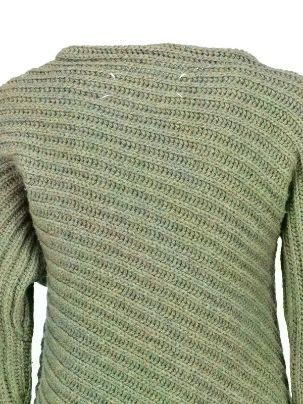 MAISON MARGIELA Ribbed Knit Asymmetric Sweater