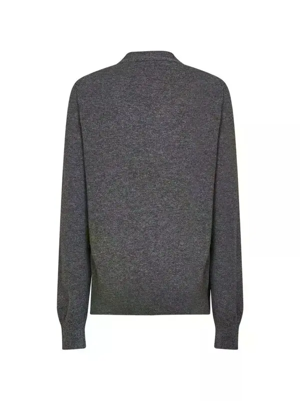 Play Comme Des Garcon Heart Appliqué Cardigan - Grey