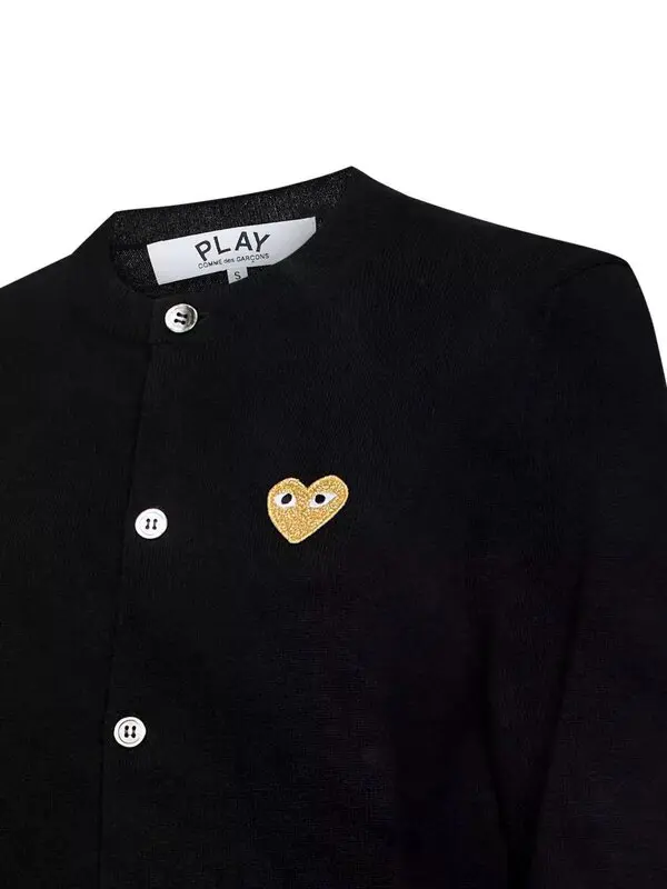 Play Comme Des Garcon Heart-patch Cardigan