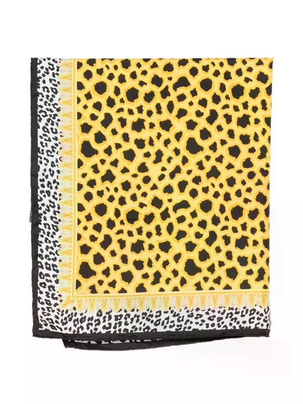 Versace 2000s Leopard-print Scarf