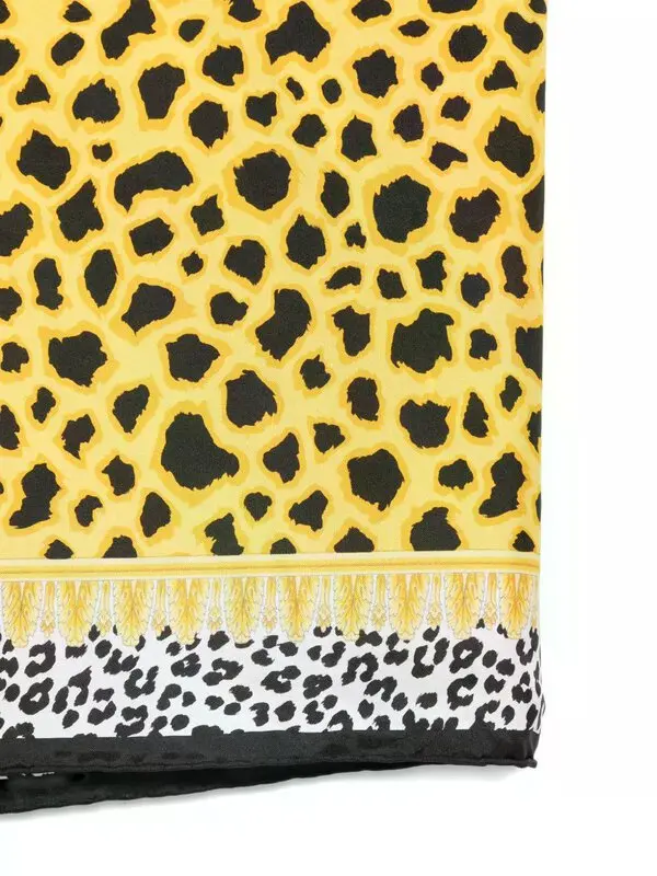 Versace 2000s Leopard-print Scarf