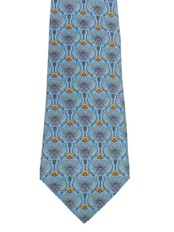 Hermès Silk Printed Neck Tie