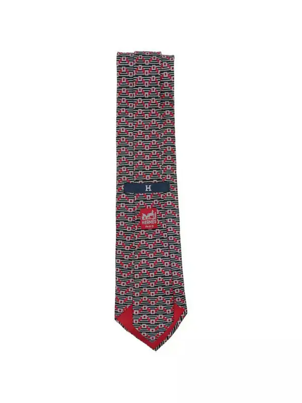 Hermès Geometric Silk Tie