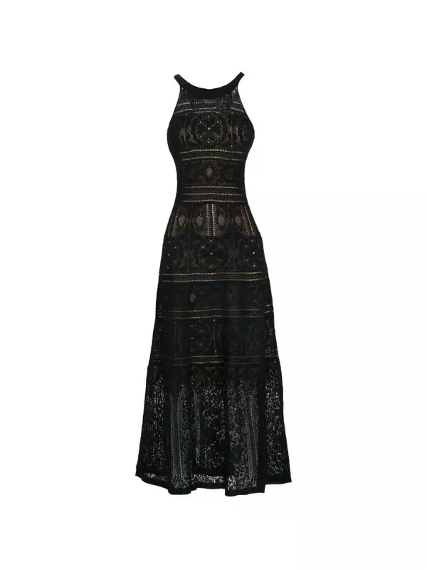 D.exterior Sleeveless Pointelle-knit Dress
