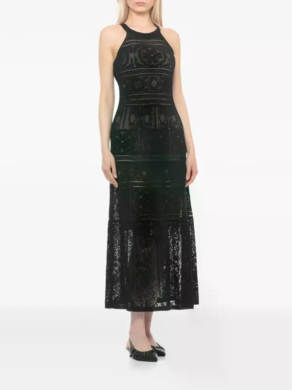 D.exterior Sleeveless Pointelle-knit Dress