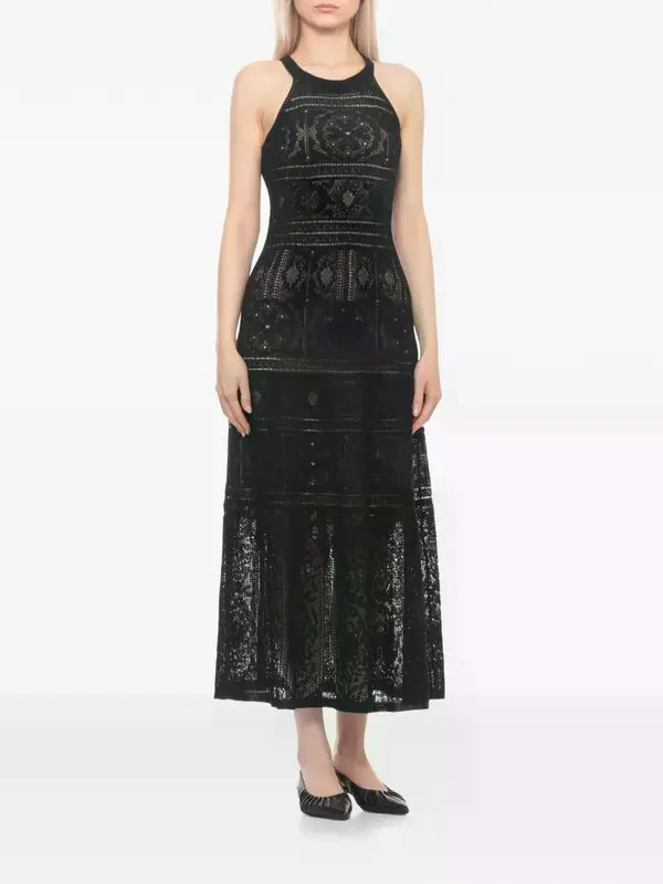 D.exterior Sleeveless Pointelle-knit Dress