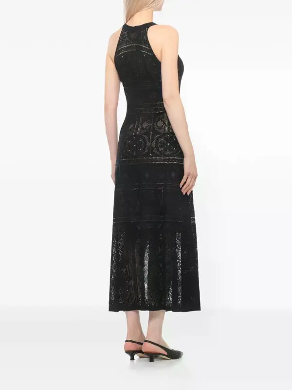 D.exterior Sleeveless Pointelle-knit Dress