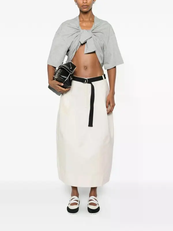 MERYLL ROGGE Cropped T-shirt With Knot Detail