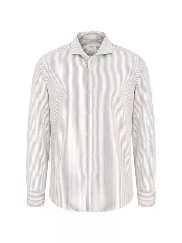 TRAIANO MILANO Long-sleeve Striped Shirt