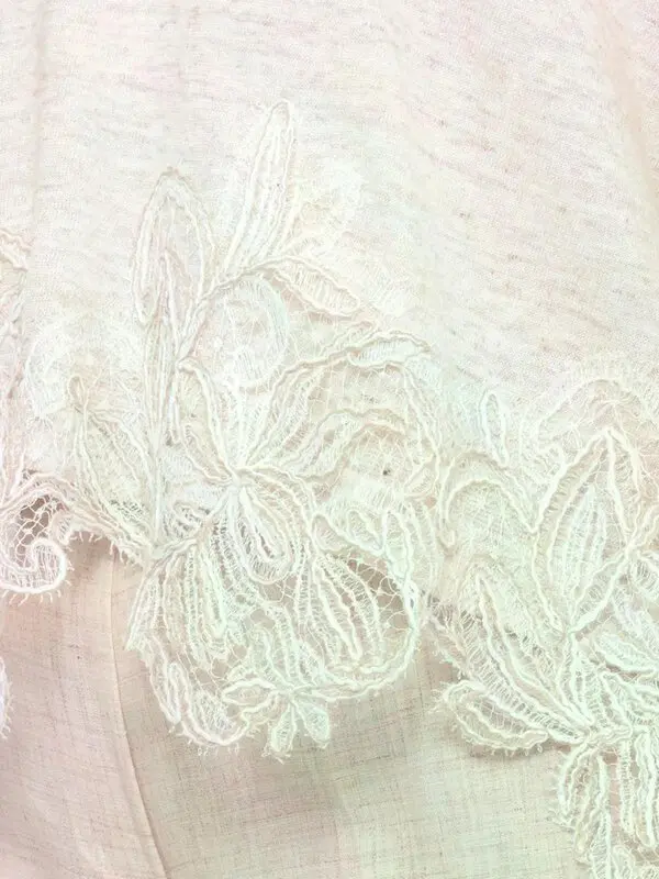 D.exterior Short Sleeve Poncho With Lace Trim