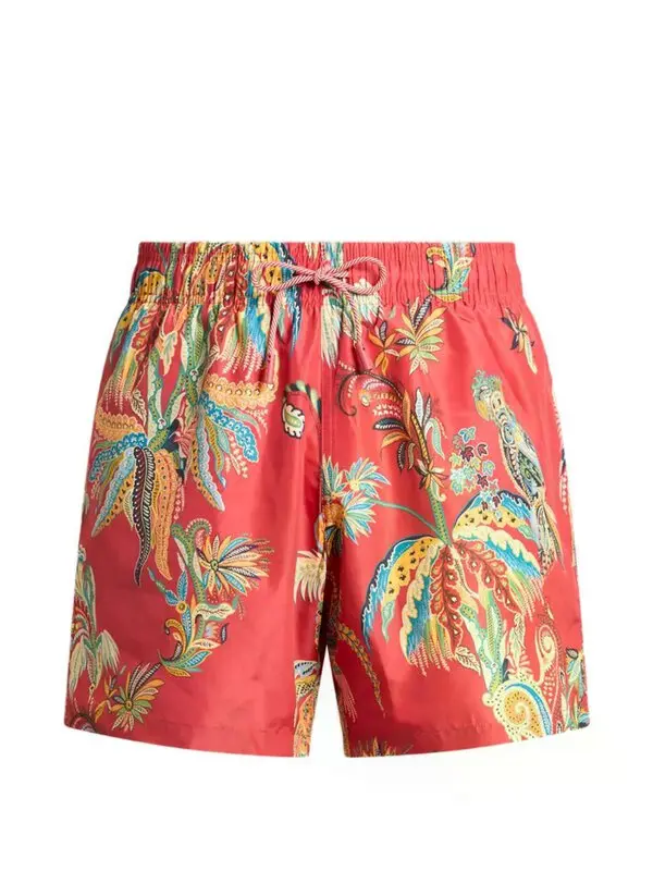 Etro Palm Tree Print Swim Shorts