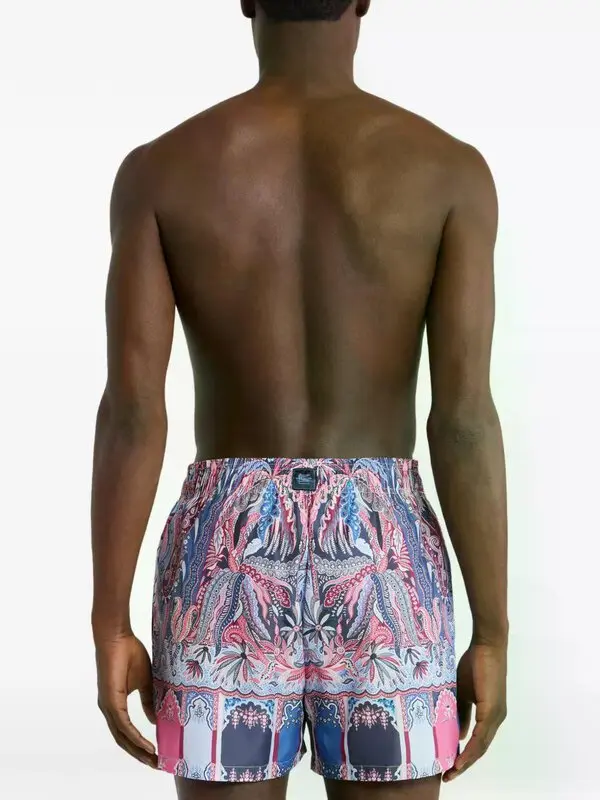 Etro Floral Paisley-print Swim Shorts - Pink