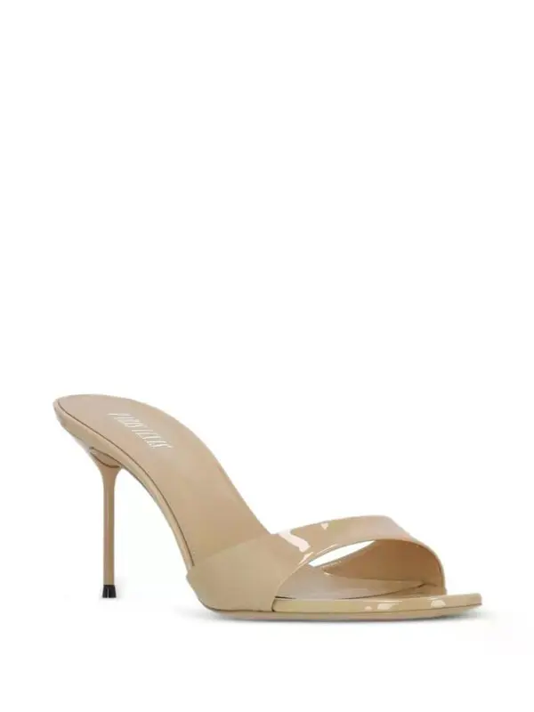 Paris Texas Lidia Patent-finish Stiletto-heel Sandals - Neutrals