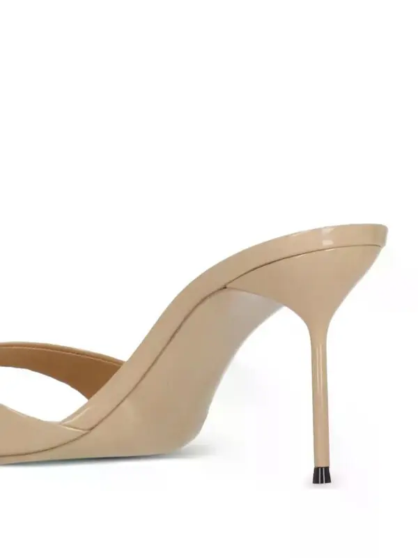 Paris Texas Lidia Patent-finish Stiletto-heel Sandals - Neutrals