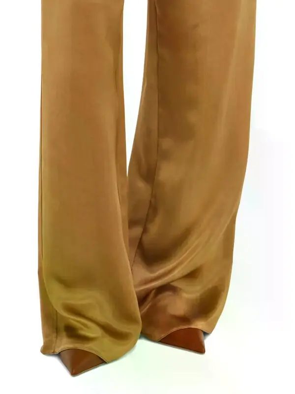 FERRAGAMO Satin Trousers - Brown
