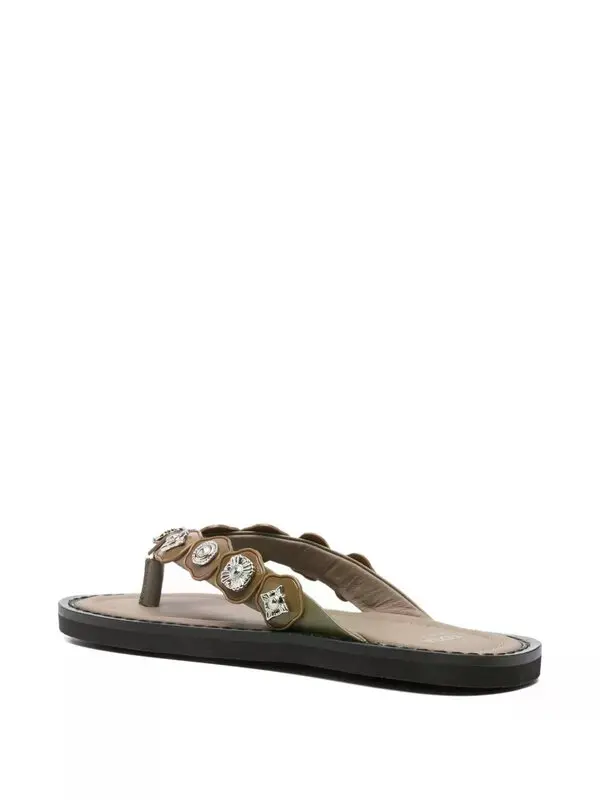 Toga Embellished Leather Sandals