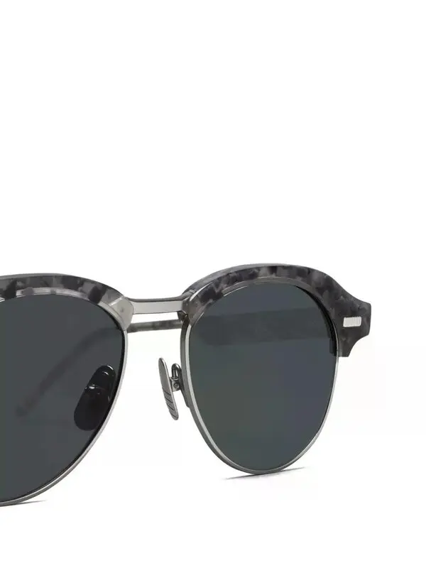 Thom Browne Tortoiseshell-effect Pilot Sunglasses