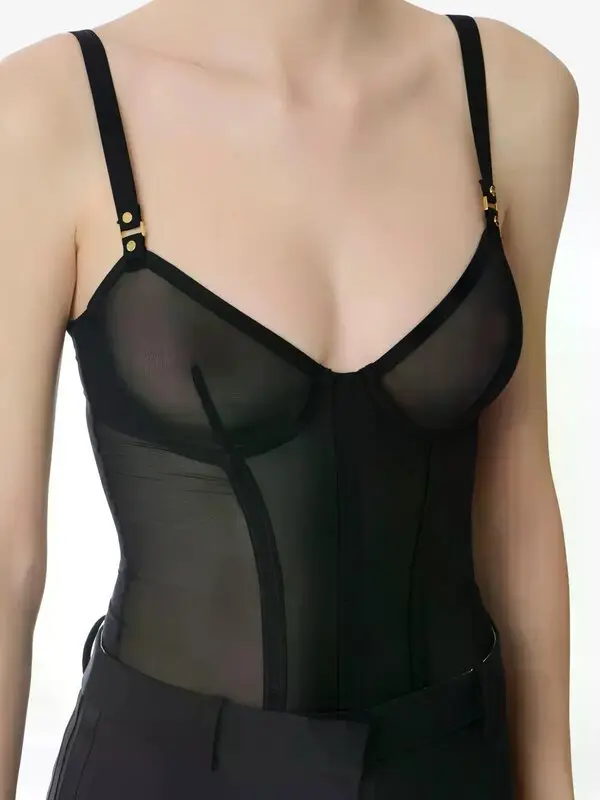 Elisabetta Franchi Tulle Bodysuit