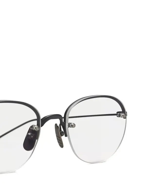 Thom Browne Semi-rimless Oval-frame Glasses