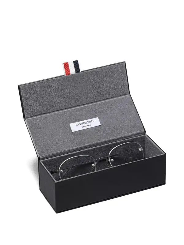 Thom Browne Semi-rimless Oval-frame Glasses