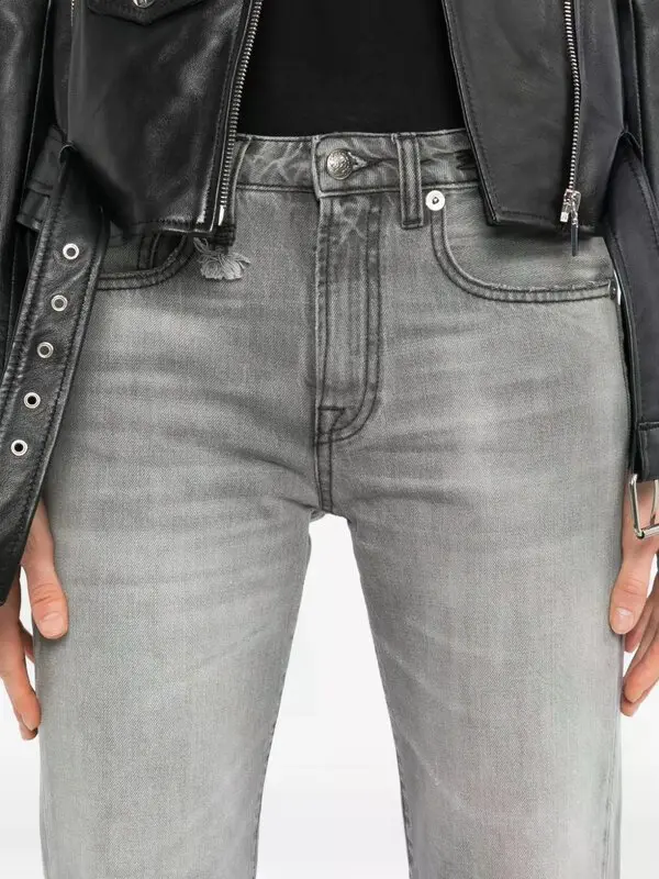 R13 Faded Whiskered Denim Jeans