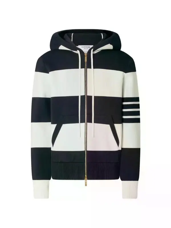 Thom Browne Hector 4-bar Striped Hoodie - Blue