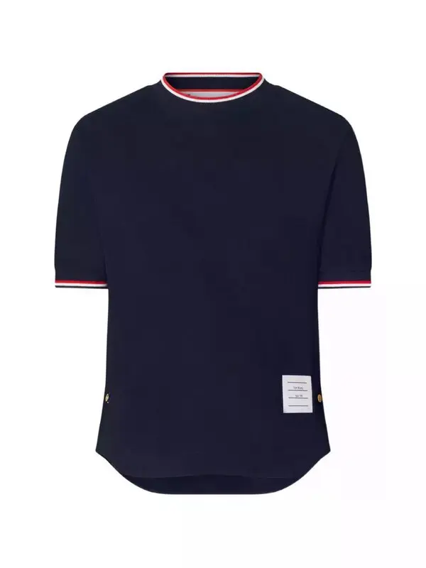 Thom Browne Cotton Piqué T-shirt - Blue