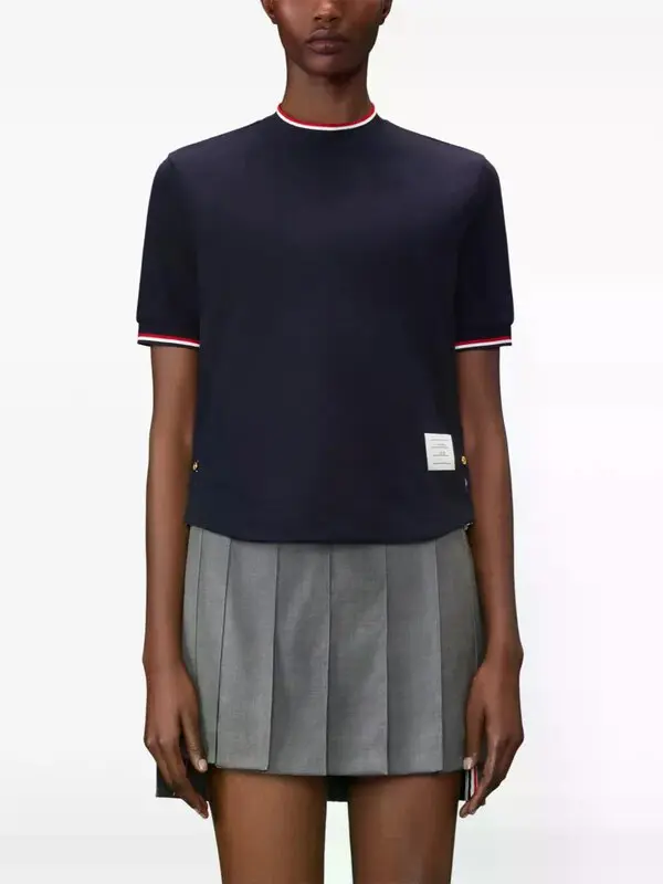 Thom Browne Cotton Piqué T-shirt - Blue