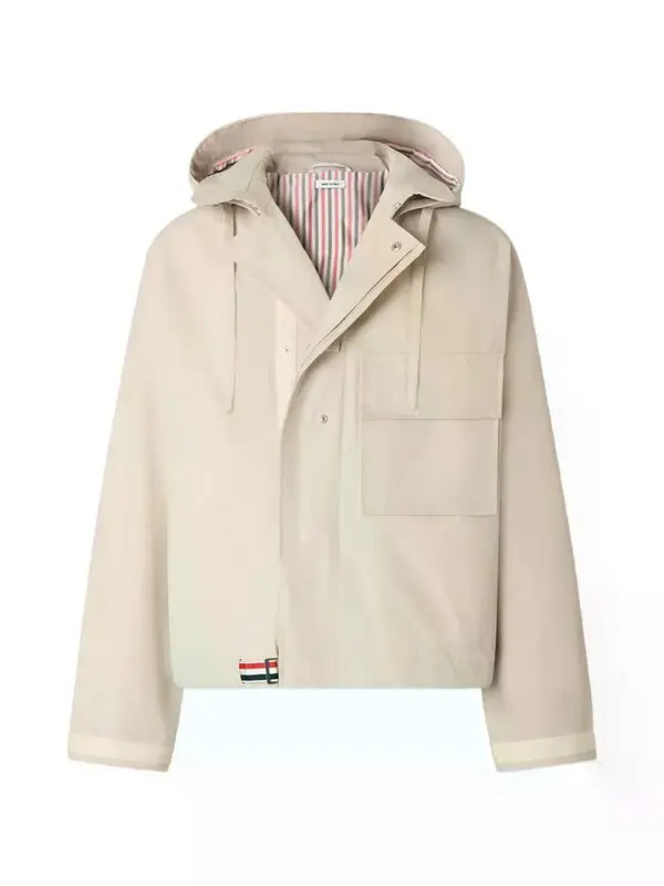 Thom Browne Hooded Chest-pocket Jacket