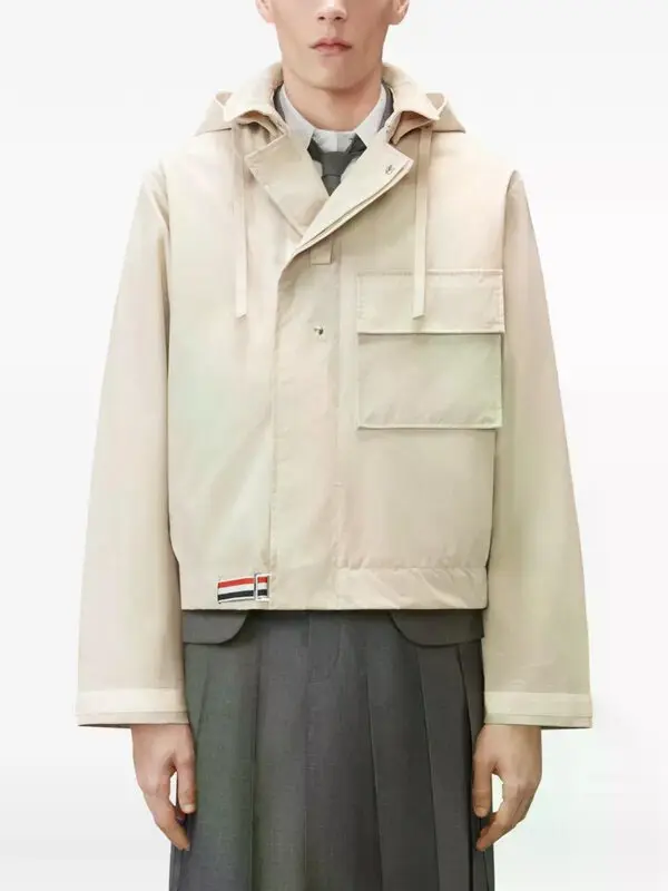 Thom Browne Hooded Chest-pocket Jacket