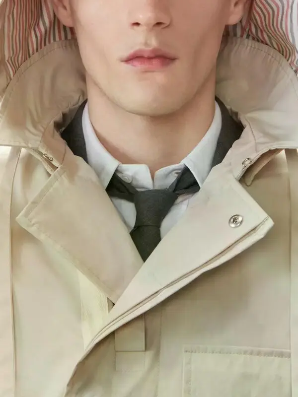 Thom Browne Hooded Chest-pocket Jacket