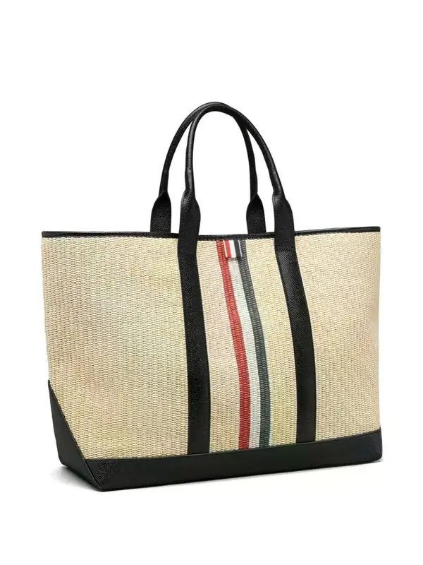 Thom Browne Raffia Tote Bag