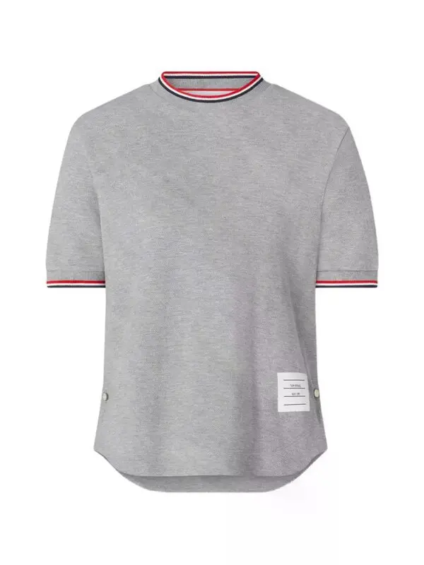 Thom Browne Rwb Tipping Pique T-shirt - Grey