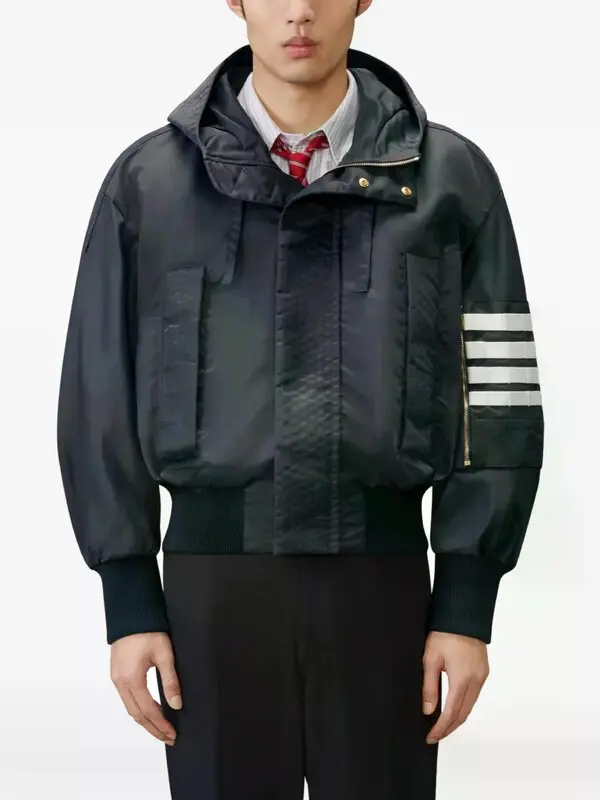 Thom Browne 4-bar Hooded Jacket
