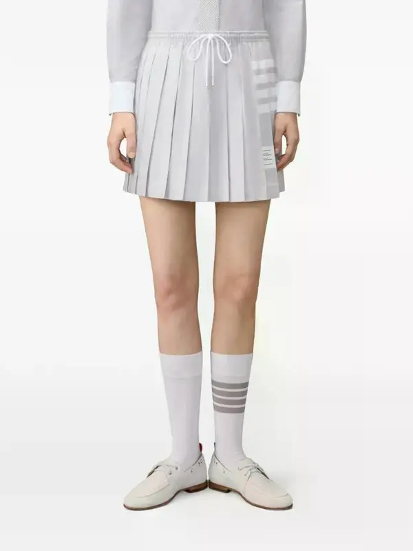 Thom Browne 4-bar Drawstring Pleated Skirt