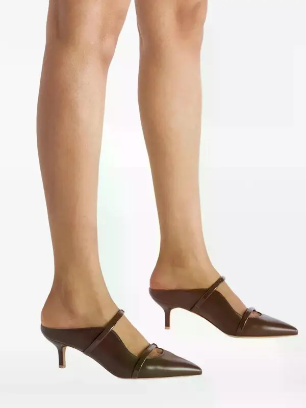 MALONE SOULIERS Maureen Leather Mules - Brown