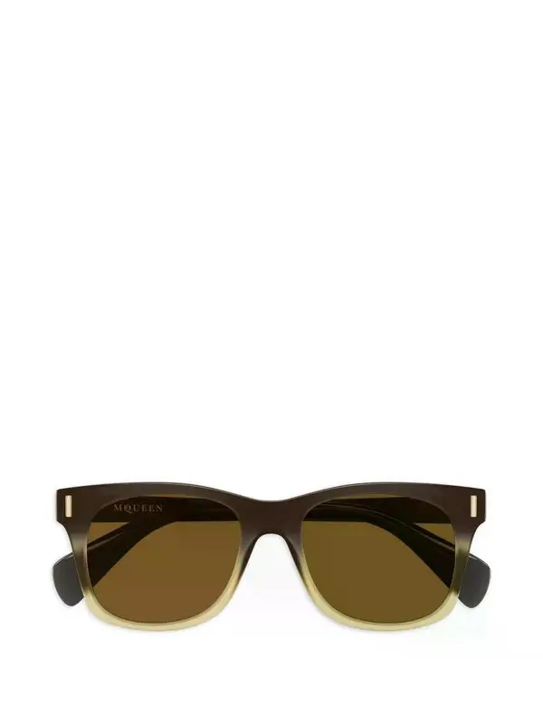 Alexander McQueen Geometric Sunglasses - Brown