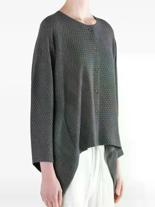 UMA WANG Geometric Print Asymmetric Shirt